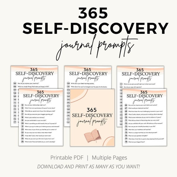 365 Self-discovery Journal Prompts Printable Shadow Work - Etsy