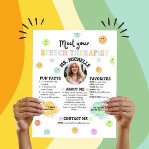 Meet the Speech Language Pathologist, Back to School Canva Editable ...