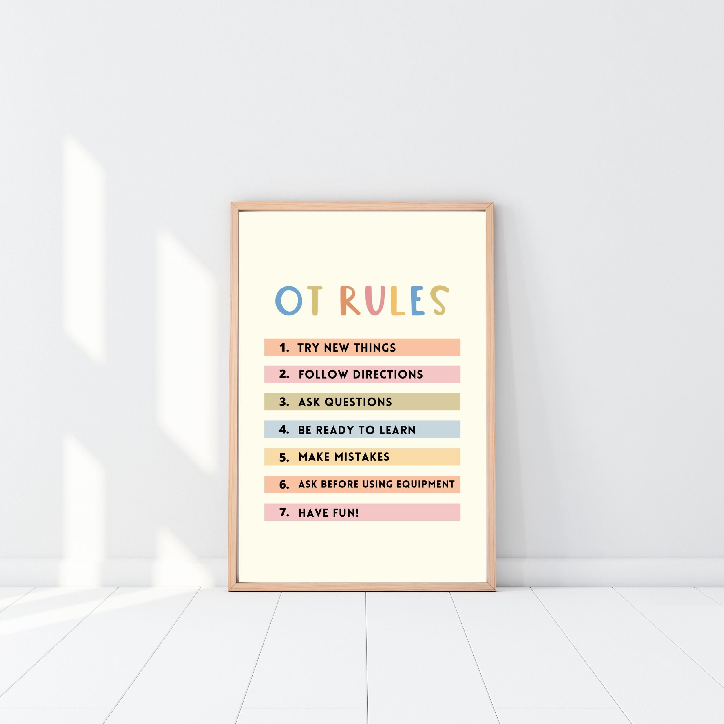 Occupational Therapy Poster Bundle, Set of 6, Occupational Therapy ...