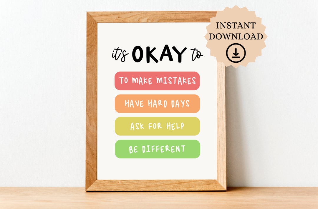 SLP Poster Digital Download, It's Okay to Speech Poster, Speech Therapy ...