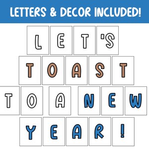 Let's Toast to A New Year Speech Bulletin Board, January Speech ...