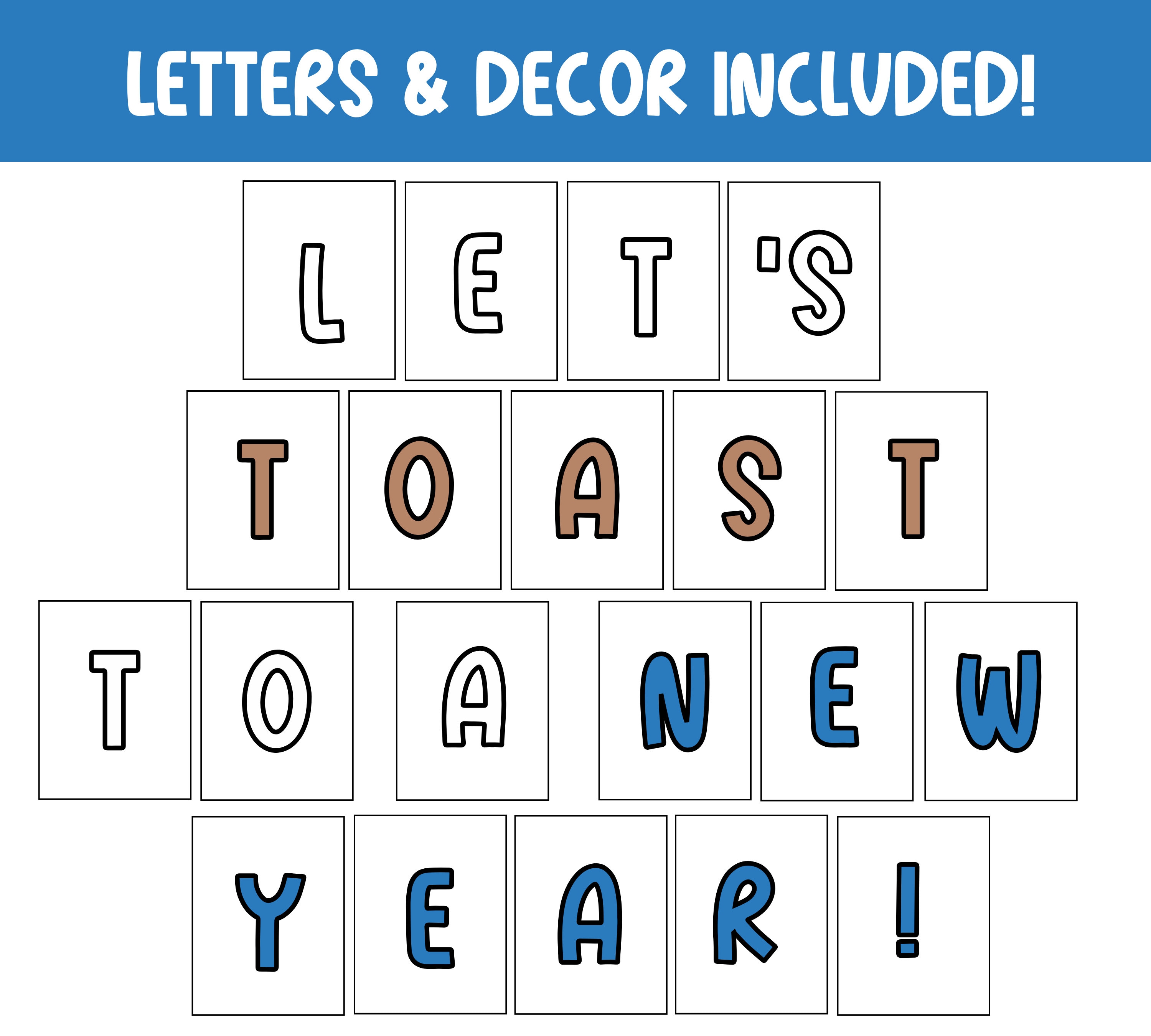 Let's Toast to A New Year Speech Bulletin Board, January Speech ...