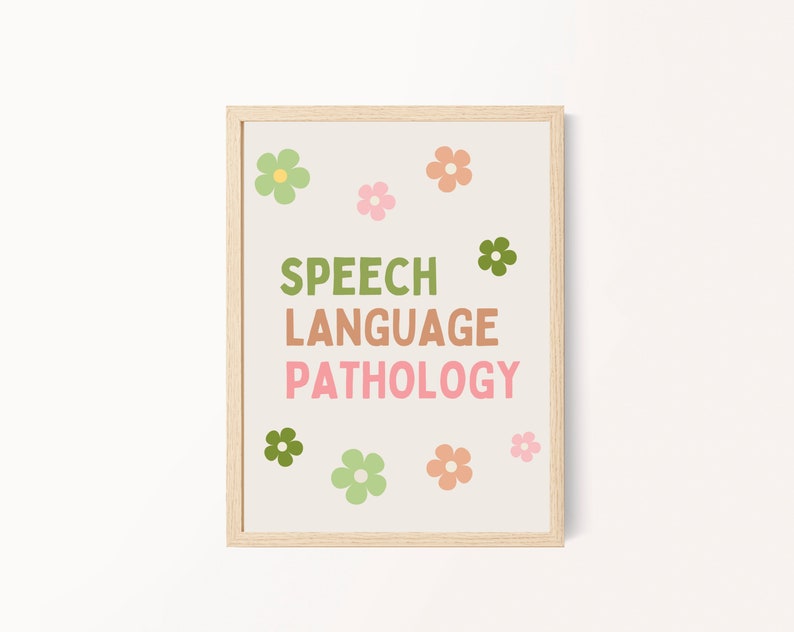 Green and Pink Speech Room Decor Bundle, Set of 6, SLP Posters, Speech ...