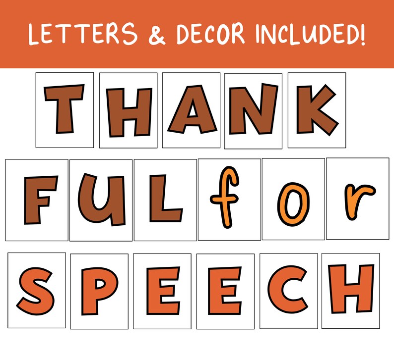 Thanksgiving Speech Bulletin Board Speech Classroom Bulletin - Etsy