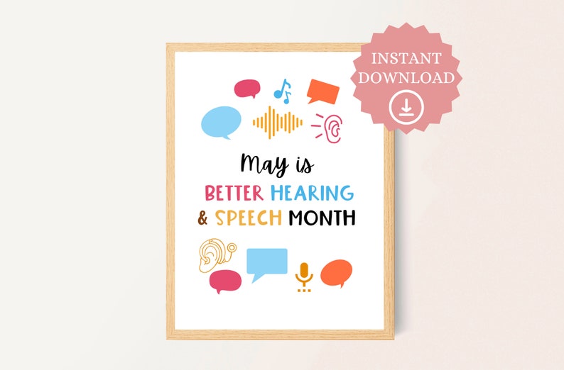 Speech Therapy Decor Better Hearing and Speech Month Speech - Etsy