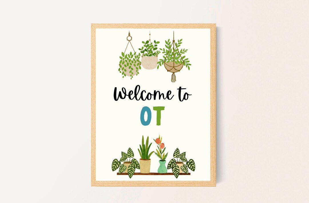 Welcome to OT Poster, Plant Themed Occupational Therapy, Occupational ...