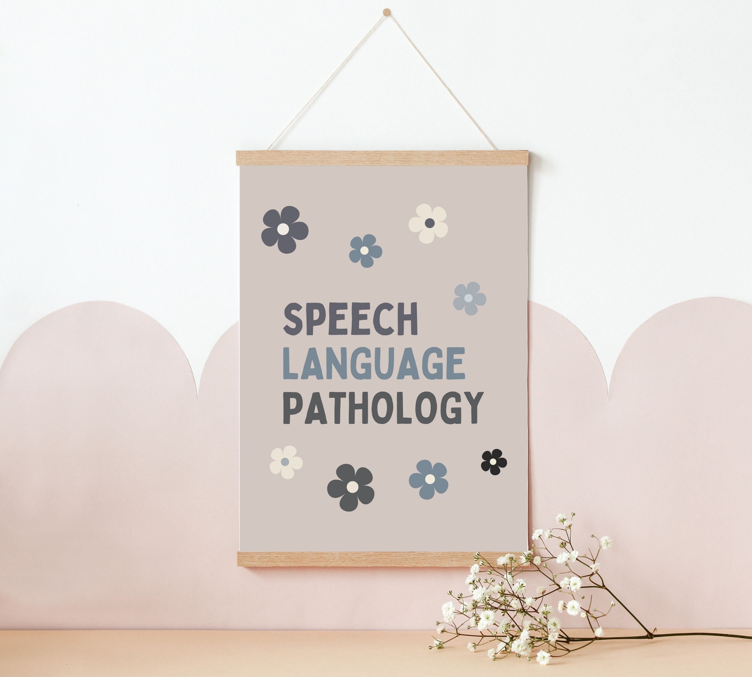 Gray Boho Speech Room Decor Bundle, Set of 6, SLP Posters, Speech ...