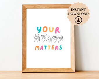 Welcome to Speech Therapy Sign Decor, Your Voice Matters Poster ...