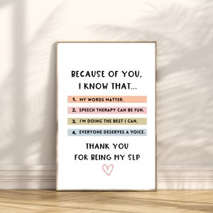 Speech Therapist Gift, SLP Appreciation Day, Digital SLP Gift, Speech ...