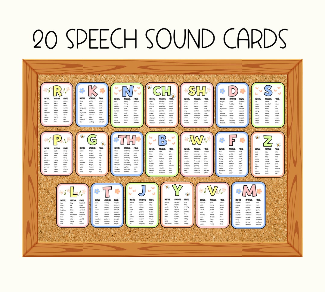 Spring Speech Sound Cards, Speech Classroom Decor, Speech Therapy ...