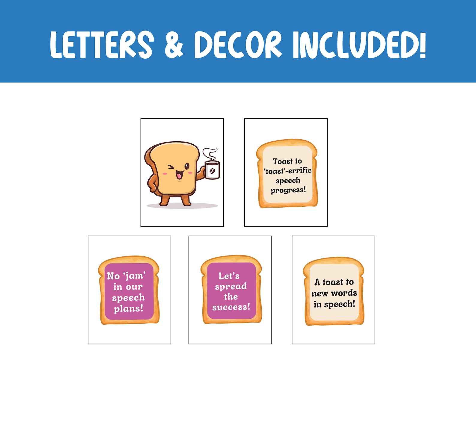 Speech Bulletin Kit Speech Therapy Decor, Let's Toast to A New Year ...