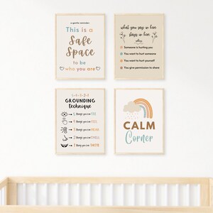 Boho School Counseling Posters, Mental Health Bundle, Counselor Office ...