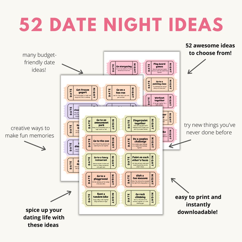 52 Date Night Cards Printable Date Card Ideas Date Night Etsy 52 Date Night Cards Printable Date Card Ideas Date Night Etsy