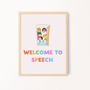 Welcome to Speech Therapy Sign, Speech Therapy Room Sign, SLP Sign ...
