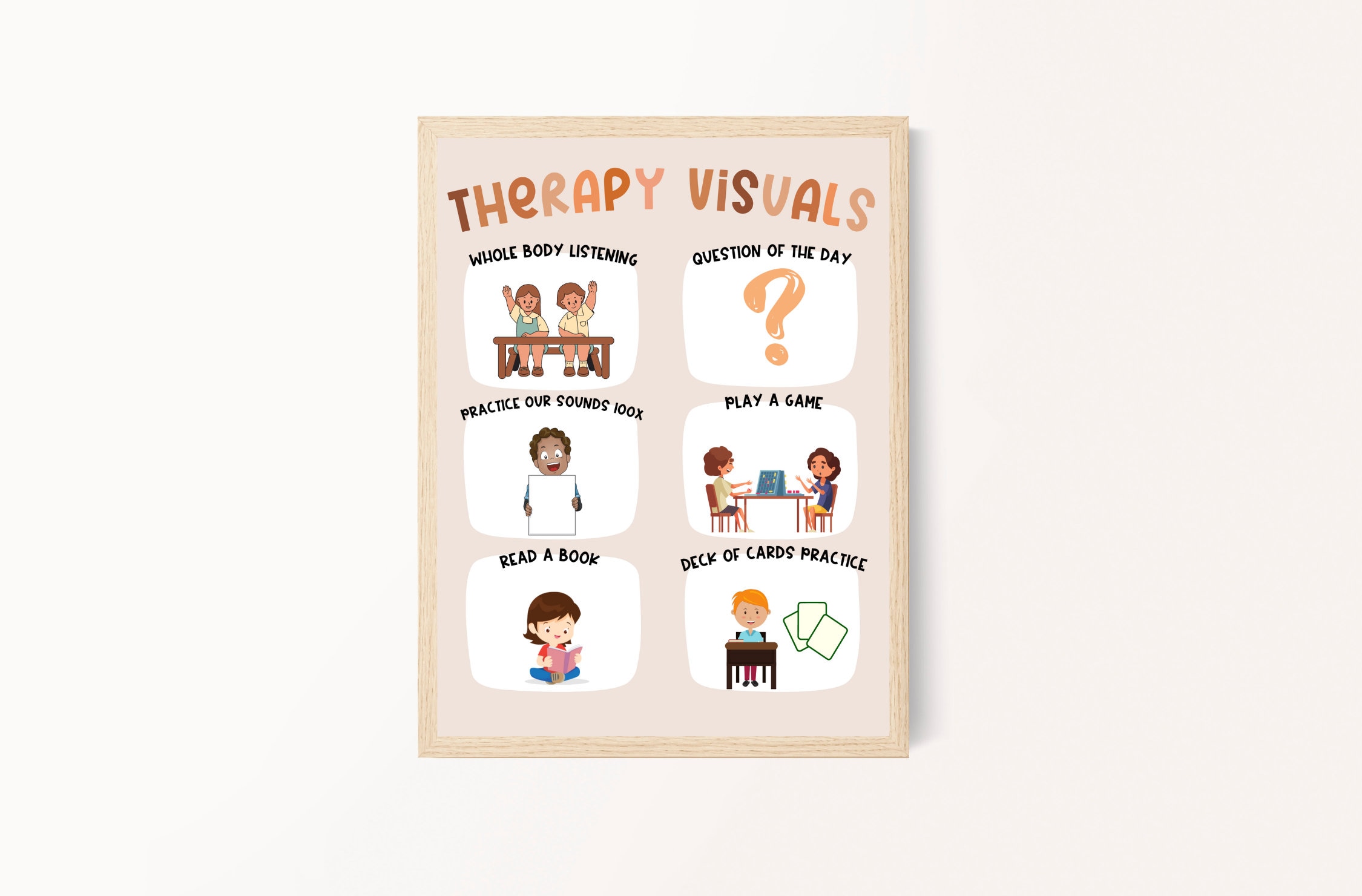 Boho Speech Therapy Visuals Poster SLP Classroom and Office - Etsy