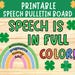 Speech is in Full Color, March Speech Therapy Bulletin Board, St ...