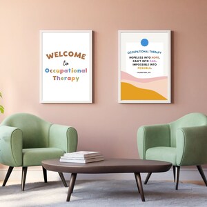 Occupational Therapy Posters, Set of 18, Occupational Therapy Bundle ...