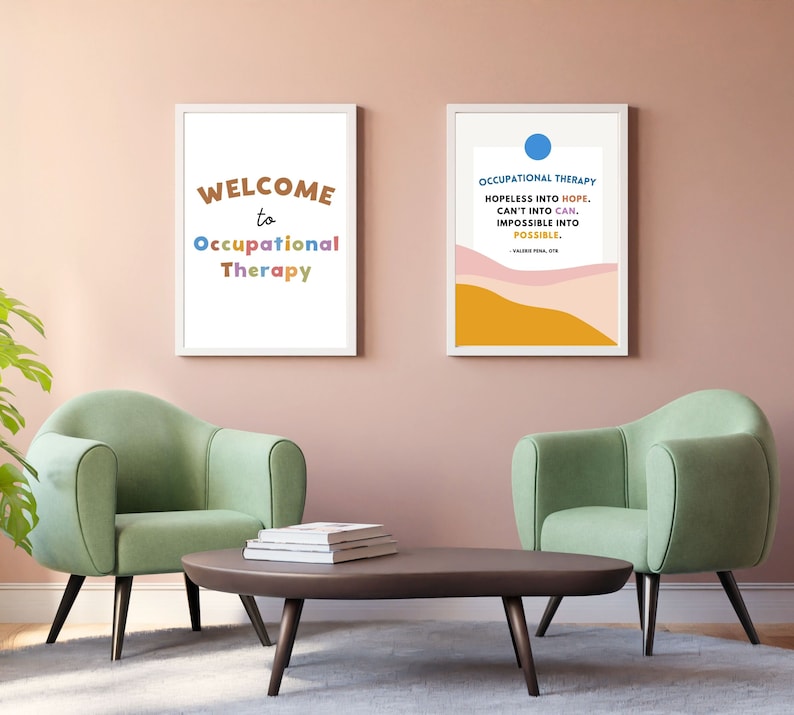 Occupational Therapy Posters, Set of 18, Occupational Therapy Bundle ...