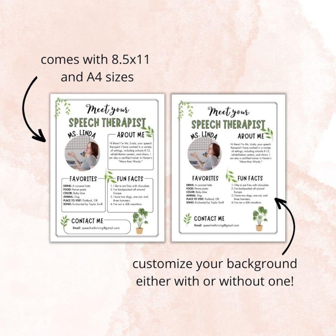 Meet the SLP Template, Meet the Speech Therapist, Canva Editable ...
