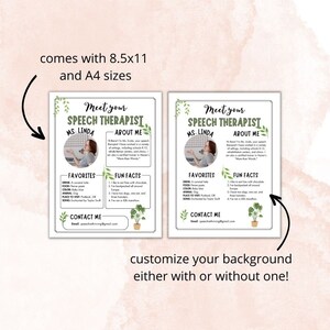 Meet the SLP Template, Meet the Speech Therapist, Canva Editable ...