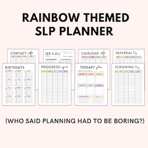 Speech Therapy Planner, Speech Planner, IEP Planner, SLP Planner ...