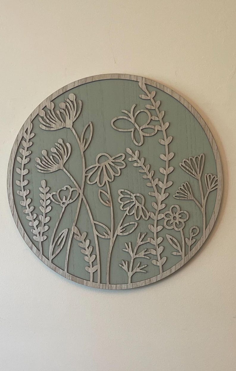 Wood Flower Art. Flower Art. Wood Wall Art. Wood Sign. Wood Carved ...