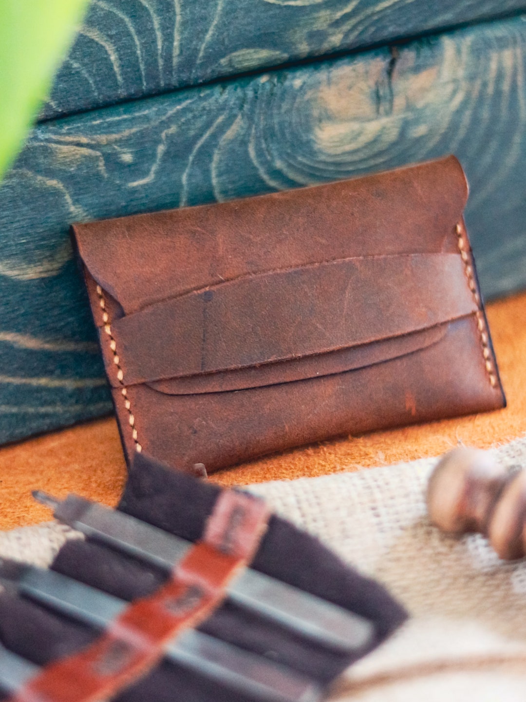 Custom Leather Card Holder : Valentine's Day Gift, Gift Idea for ...