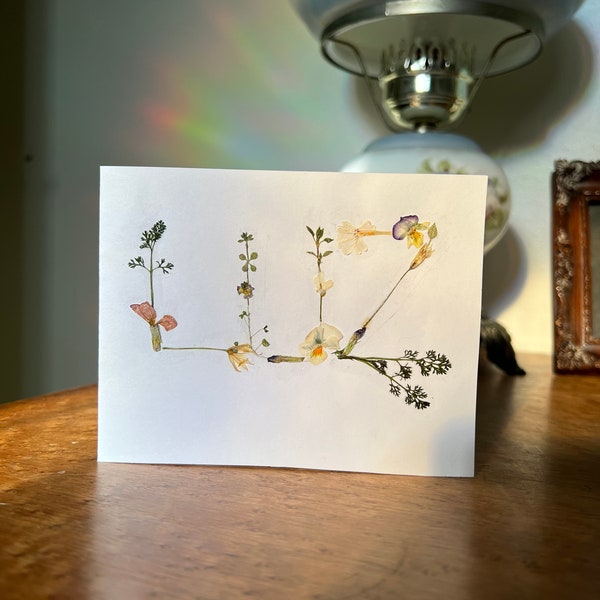 Pressed Flower Cards - Etsy