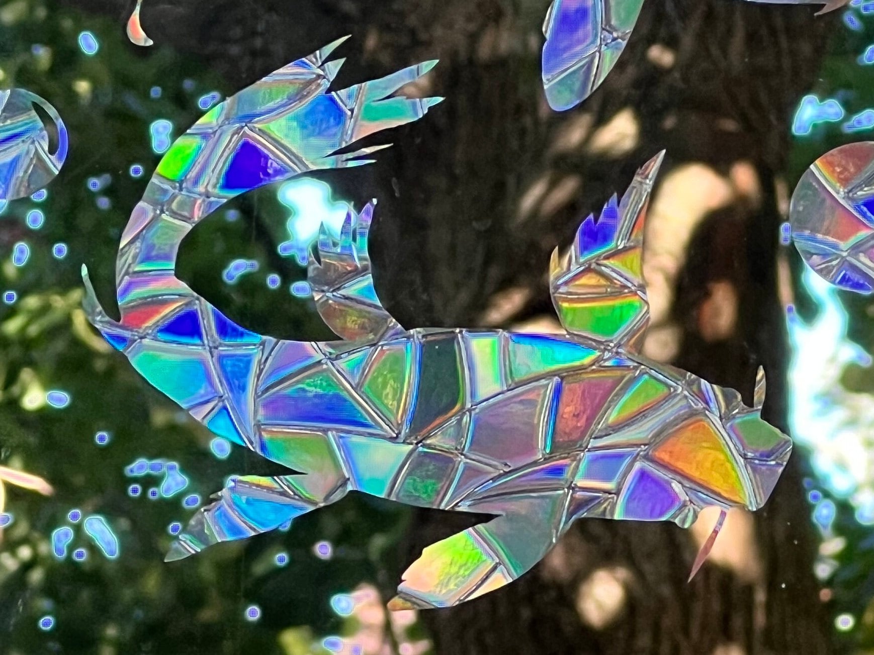 Koi Fish Pond Static Cling Suncatcher Sticker, Crystal Prism Window ...