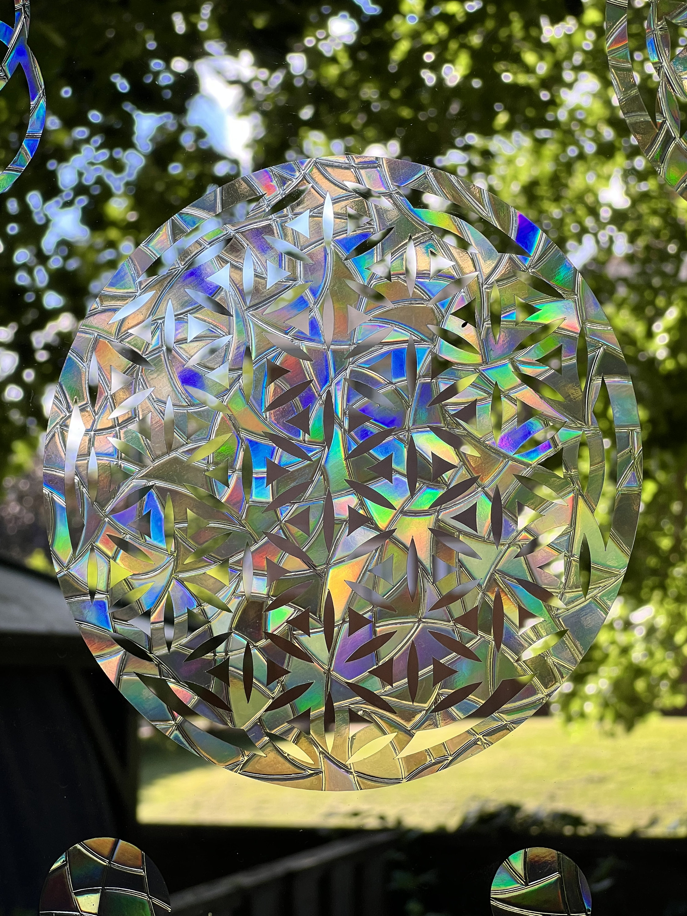 SACRED GEOMETRY Rainbow Crystal Prism Window Film, Suncatcher Sticker ...
