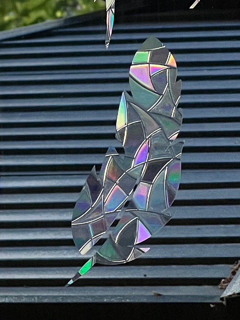 Feathers Sun Catcher Sticker Prism Window Clings, Prevent Bird Window ...