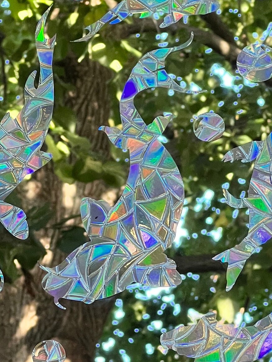 Koi Fish Pond Static Cling Suncatcher Sticker, Crystal Prism Window ...