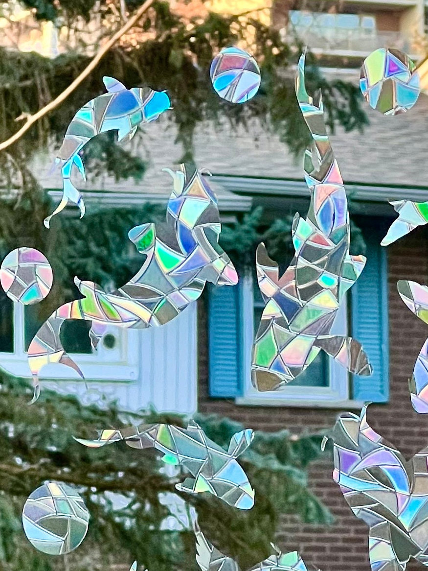 Koi Fish Pond Static Cling Suncatcher Sticker, Crystal Prism Window ...