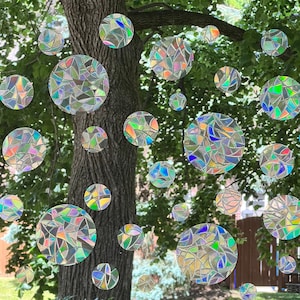 Circle Rainbow Maker Suncatcher Sticker, Reusable Vinyl Static Window ...