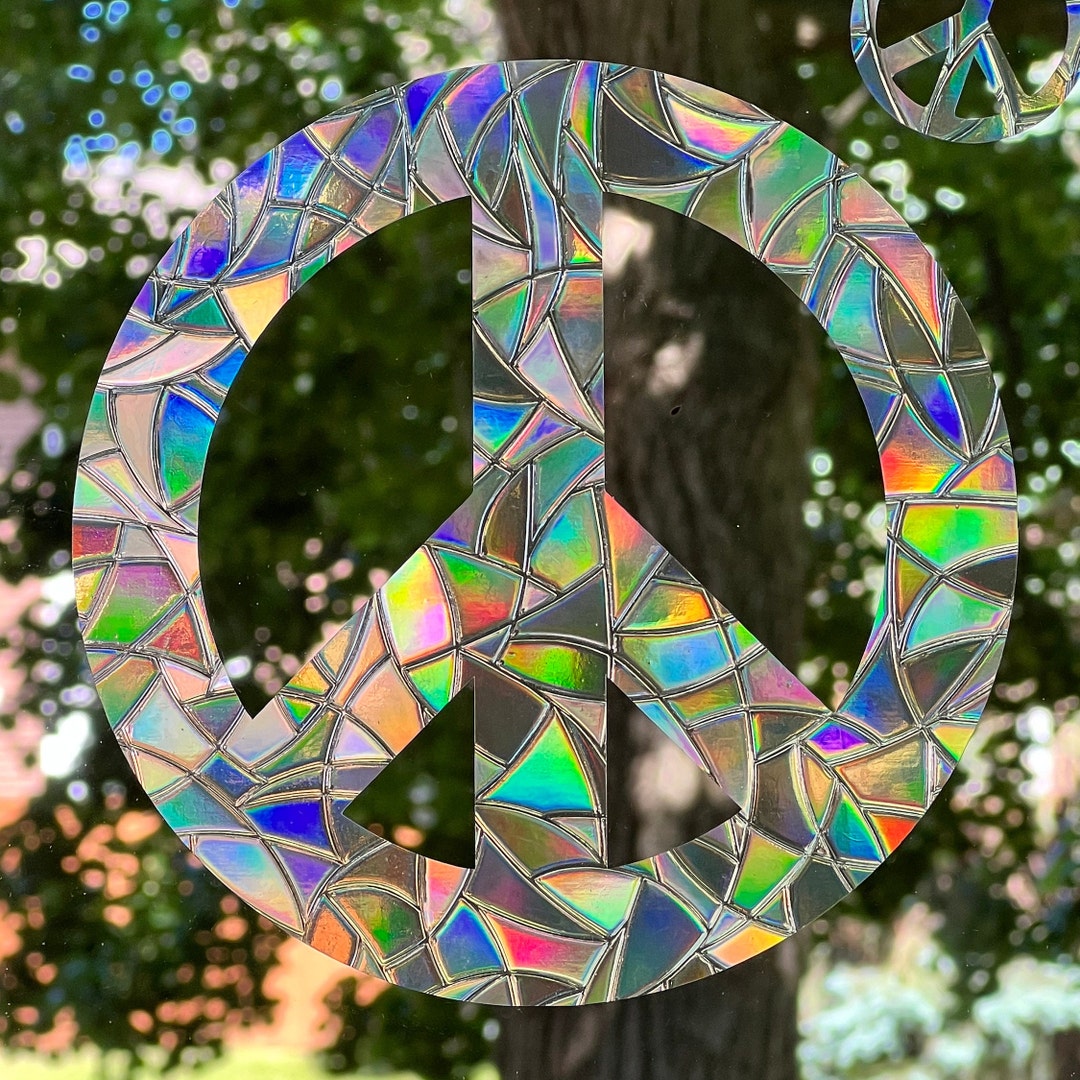 Peace Sign Wall Decor Prism Suncatcher Sticker Window Clings, Help ...
