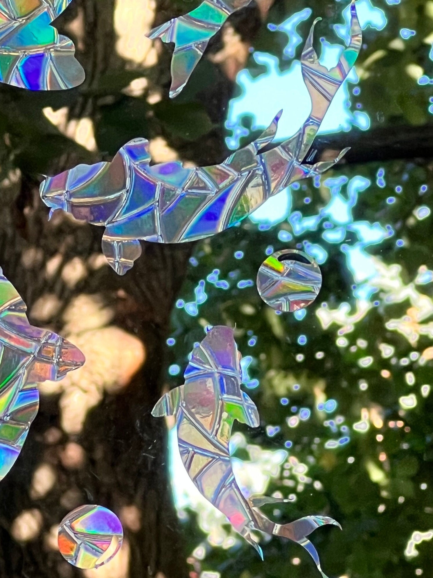 Koi Fish Pond Static Cling Suncatcher Sticker, Crystal Prism Window ...
