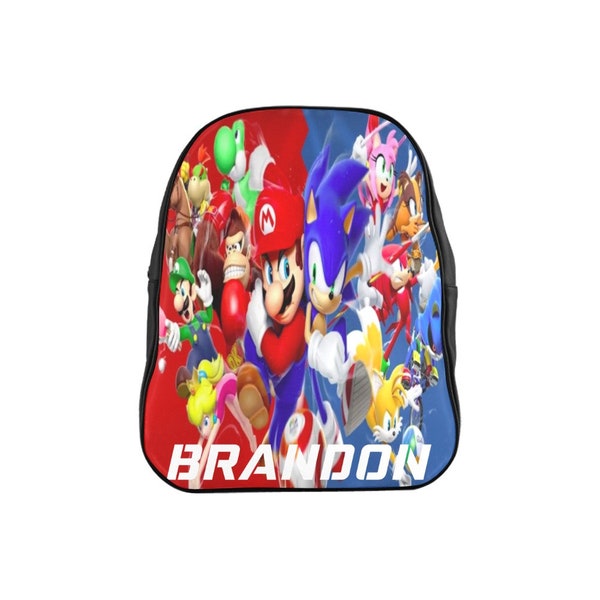 Sonic and Mario Backpack - Etsy