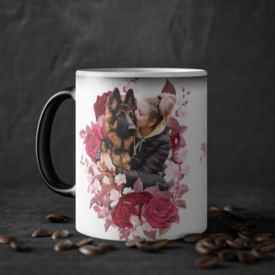 German Shepherd Mug With a Portrait of Your Dog Color Morphing Mug, 11 ...
