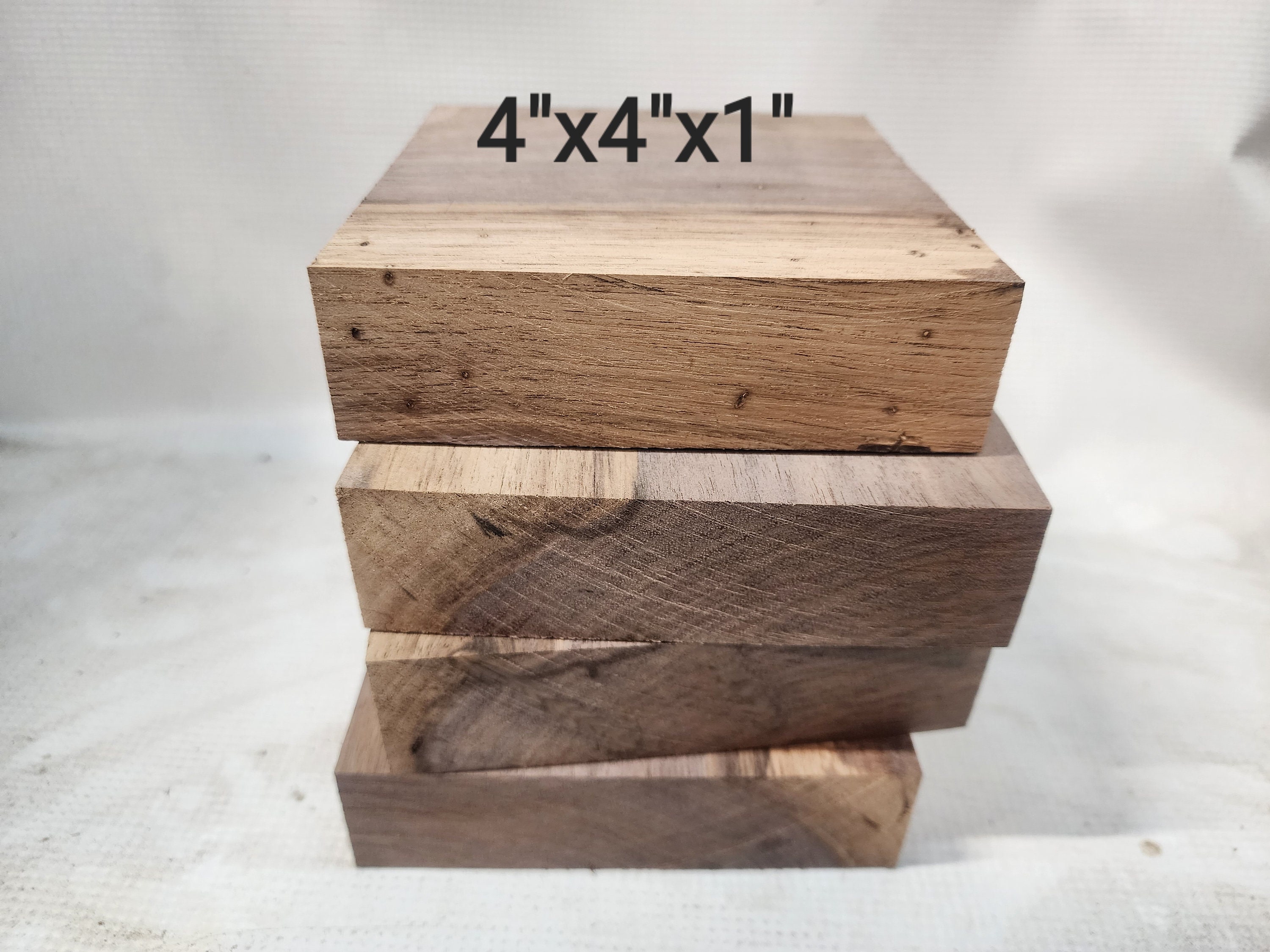 Walnut Blanks for Crafts, Signs, Wood Working 4x4x1 Each Order Includes ...