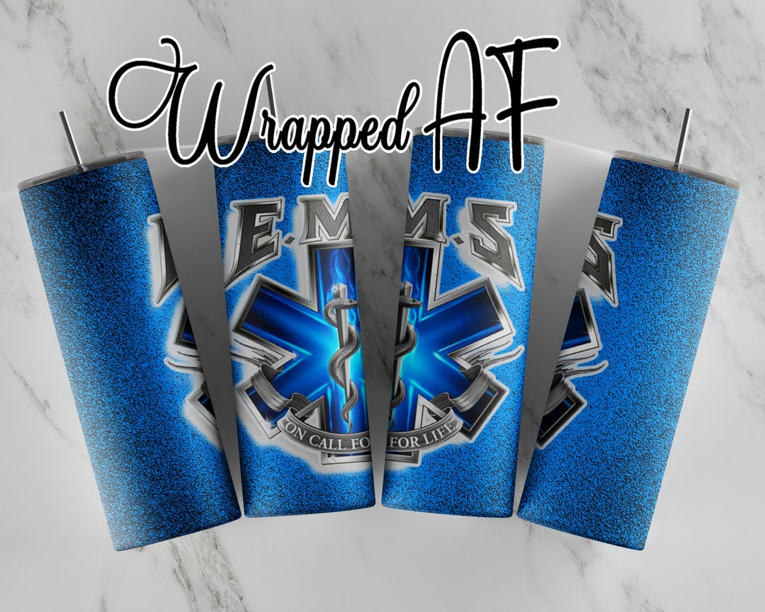 EMS 20oz Straight Tumbler Sublimation Design PNG Gift Wrap Emergency ...
