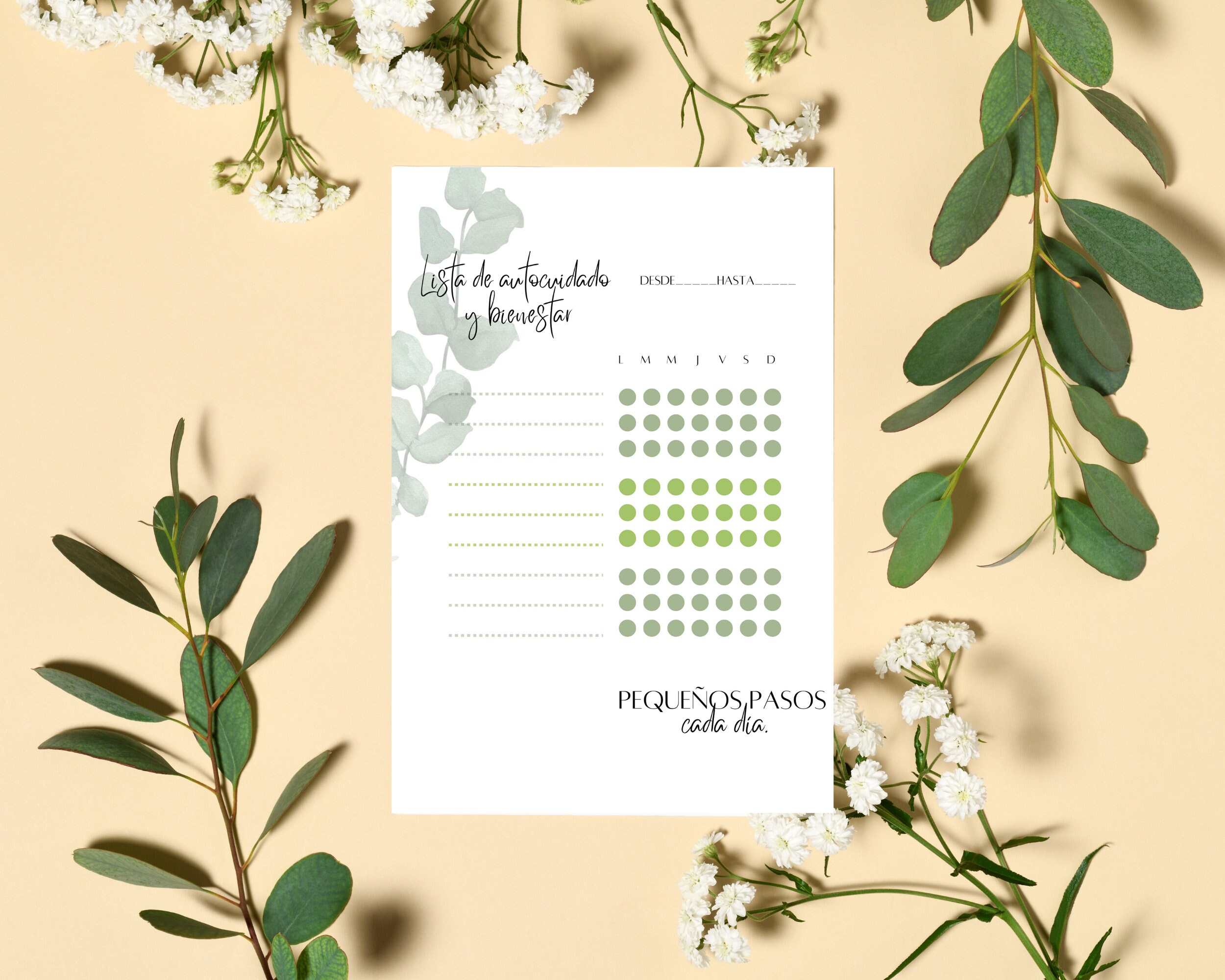 Spanish Digital Self-care Planner| Calendario Digital Del Bienestar En ...