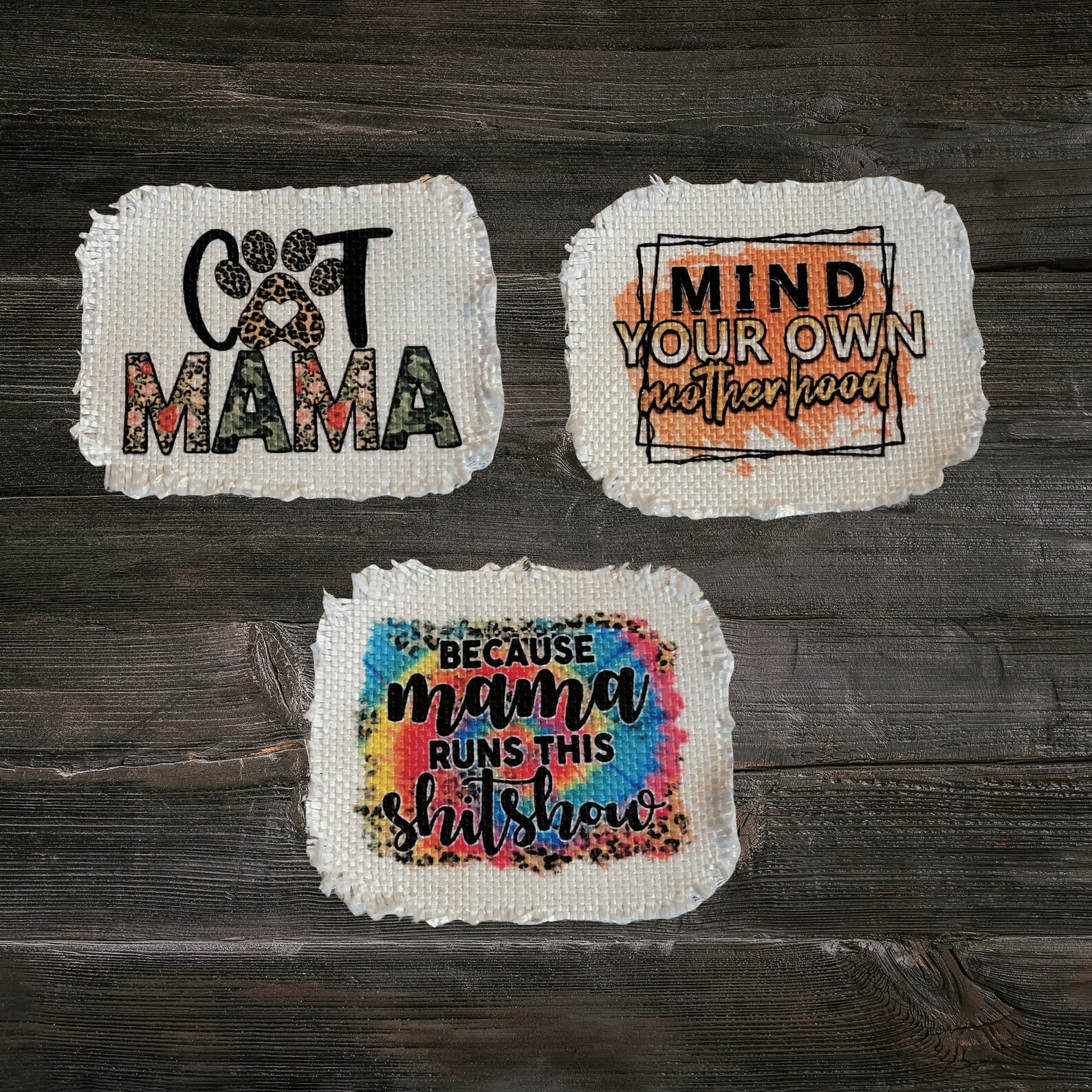 Mama Frayed Hat Patches - Hat Patch - Cap Patch - Custom Hat Patch for ...