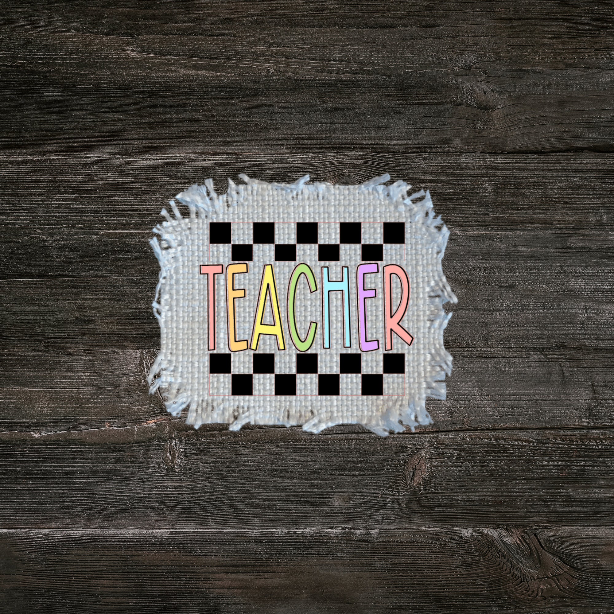 Teacher Patches - Frayed Hat Patches - Hat Patch - Cap Patch - Custom ...