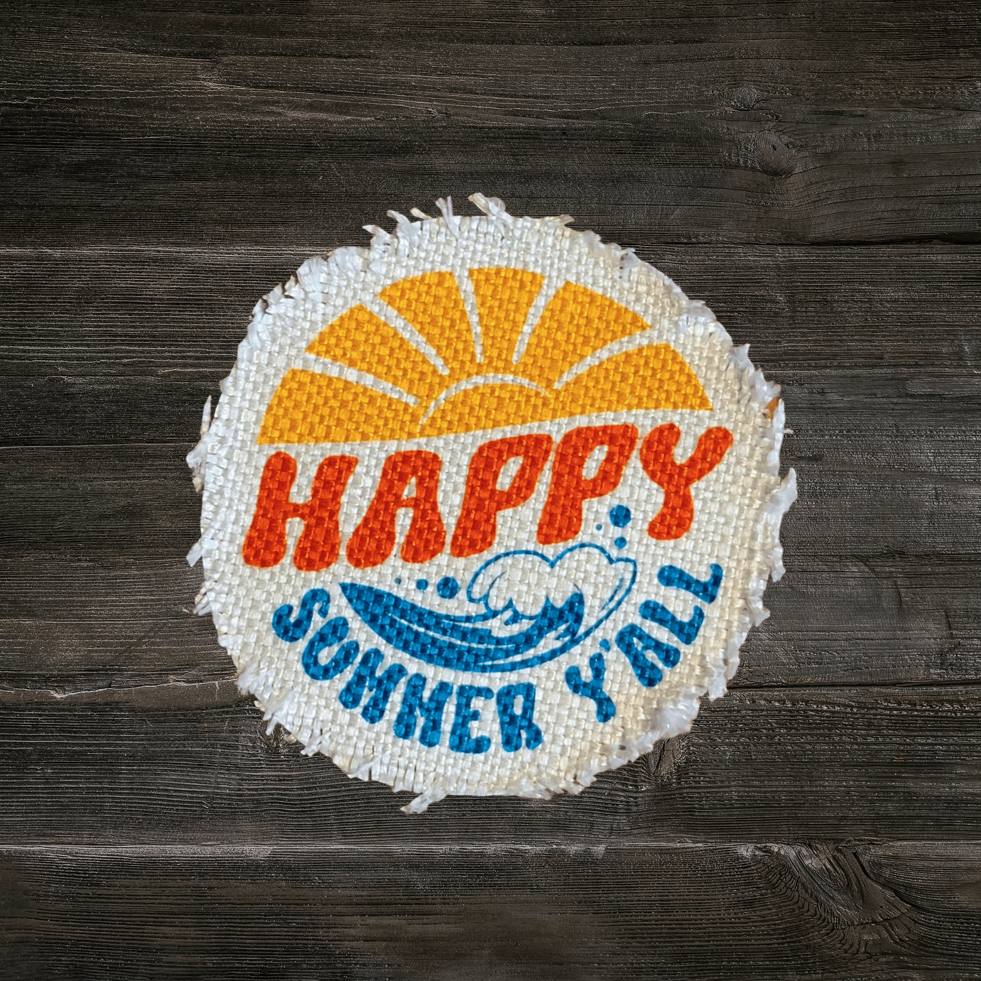 Summer Frayed Hat Patches Custom Hat or Cap Patch Retro Patch for Pants ...