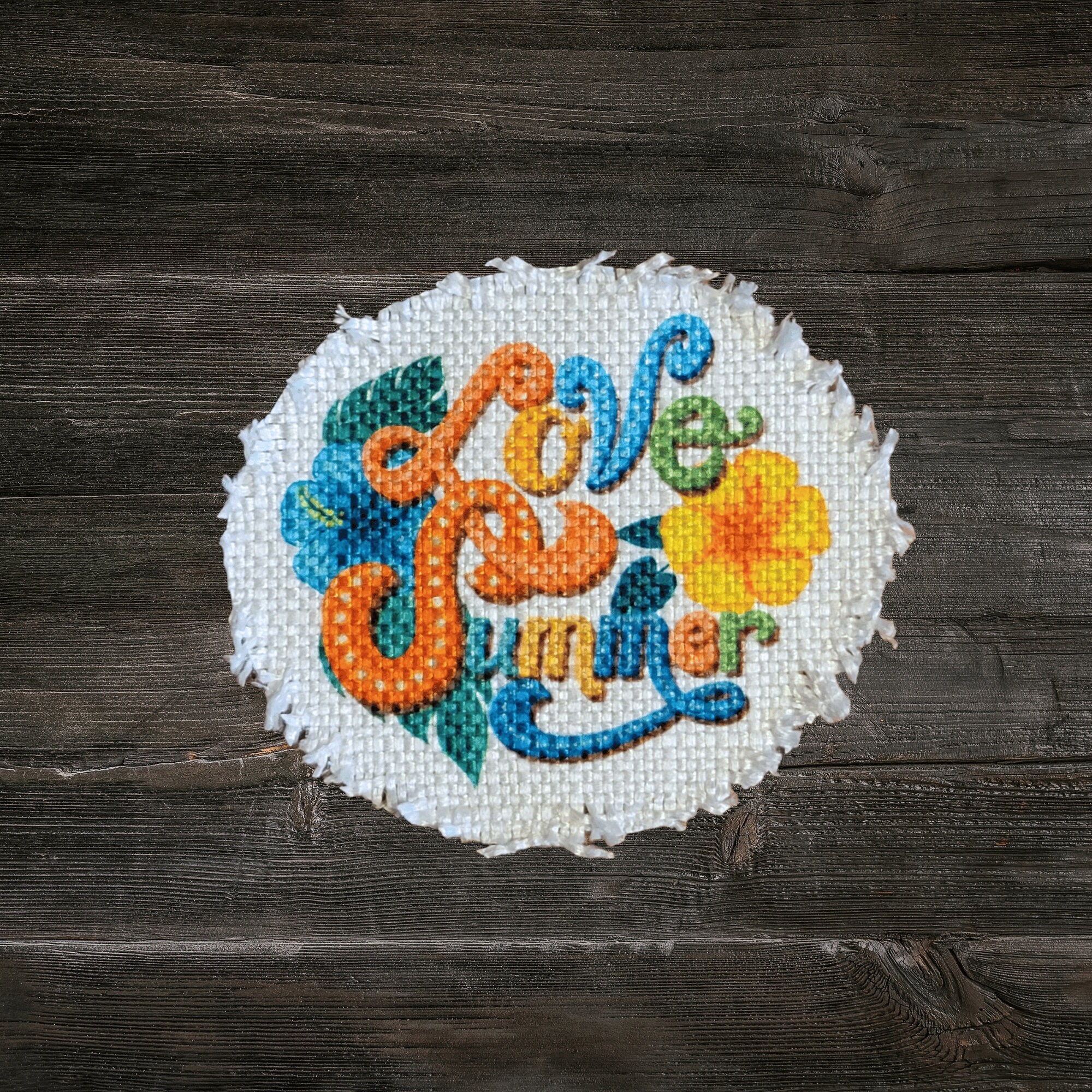 Summer Frayed Hat Patches Custom Hat or Cap Patch Retro Patch for Pants ...