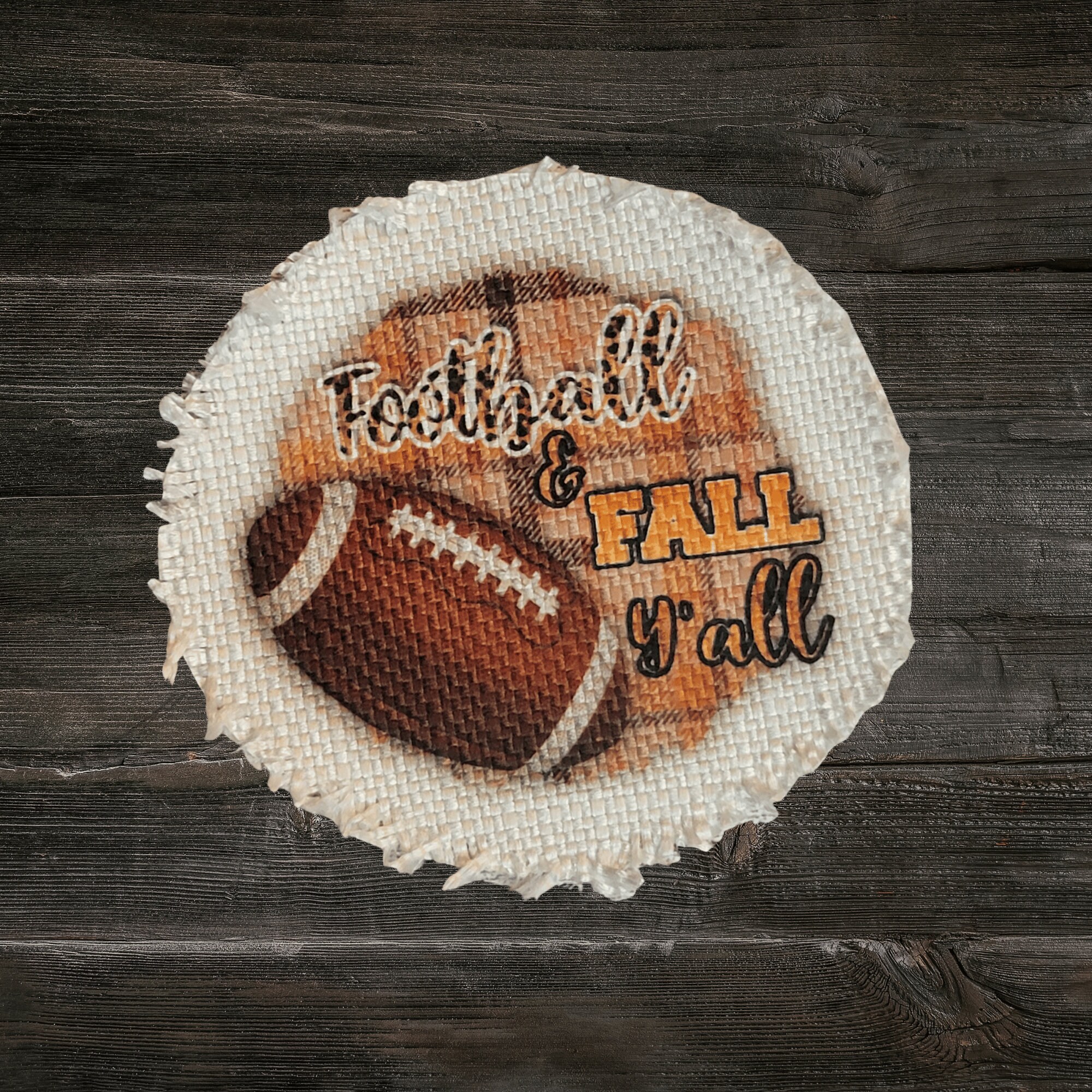 Fall Frayed Hat Patches - Football Hat Patch - Cap Patch - Custom Hat ...