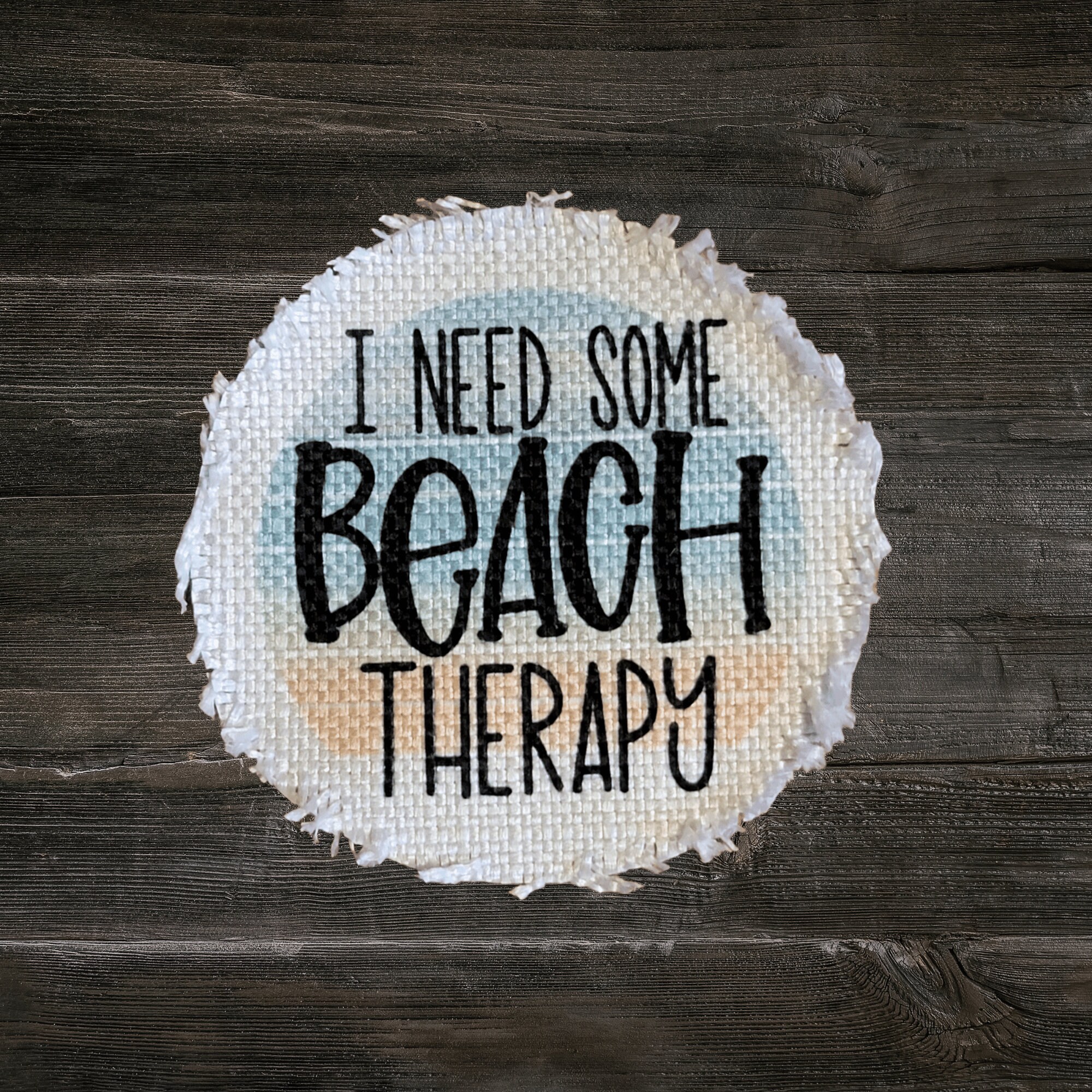 Beach Frayed Hat Patches - Custom Hat or Cap Patch - Drinking Patch for ...