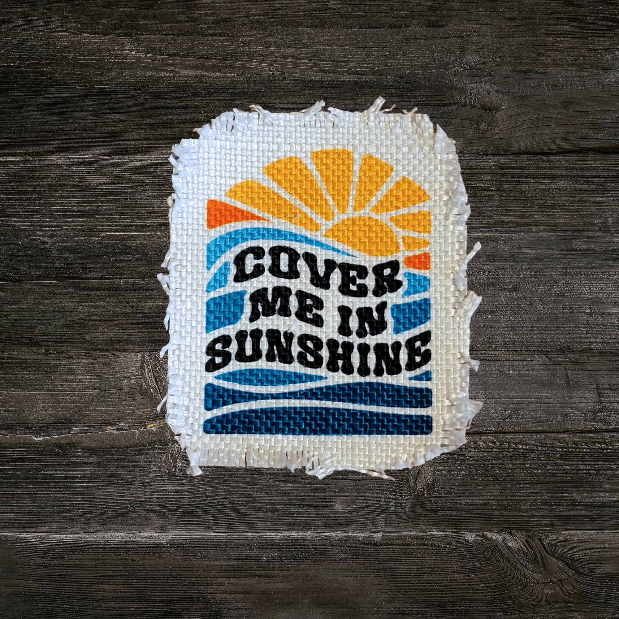 Summer Frayed Hat Patches Custom Hat or Cap Patch Retro Patch for Pants Distressed Frayed Edge ...