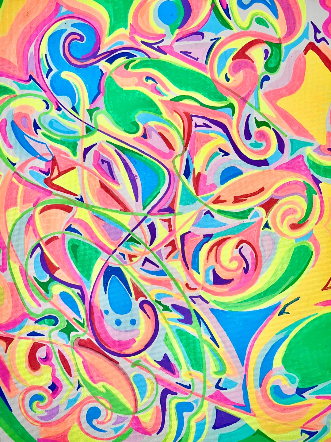 French Curve Abstract 1 Original Painting - Etsy