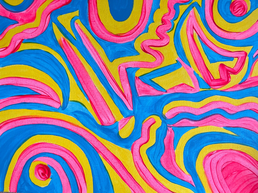 Tricolor Abstract 1 Original Painting - Etsy